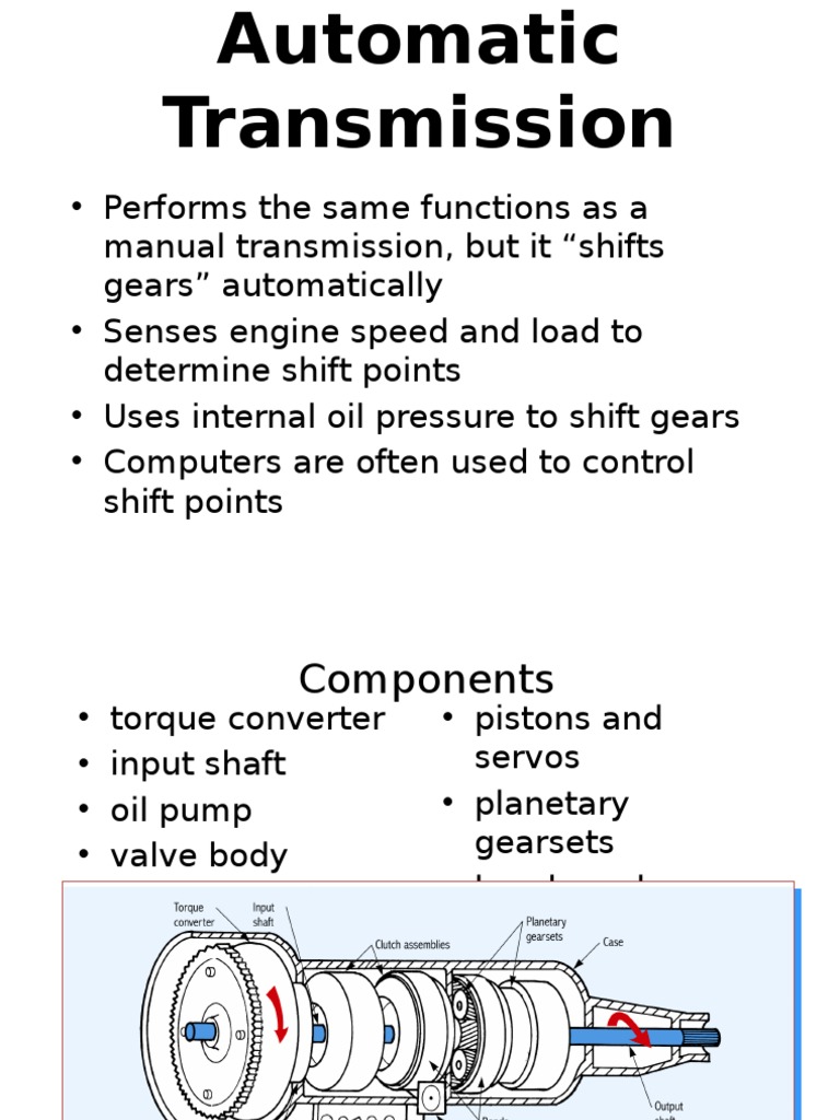 Automatic Transmission Components Overview | PDF | Transmission ...