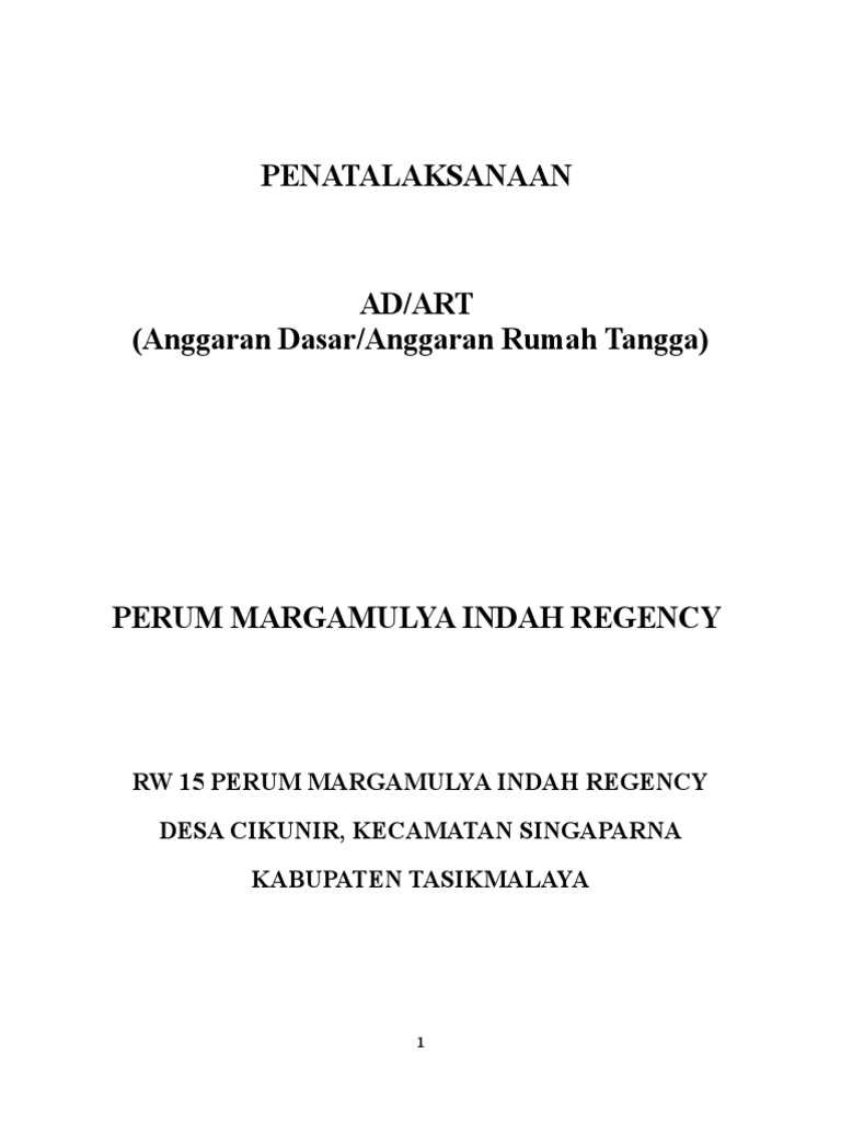 Ad - Art RT 04 RW 09 | PDF