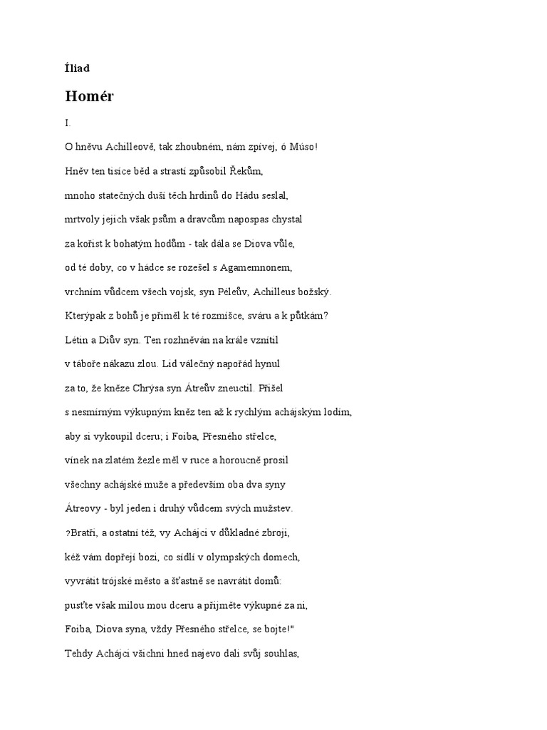 Homér Ílias | PDF