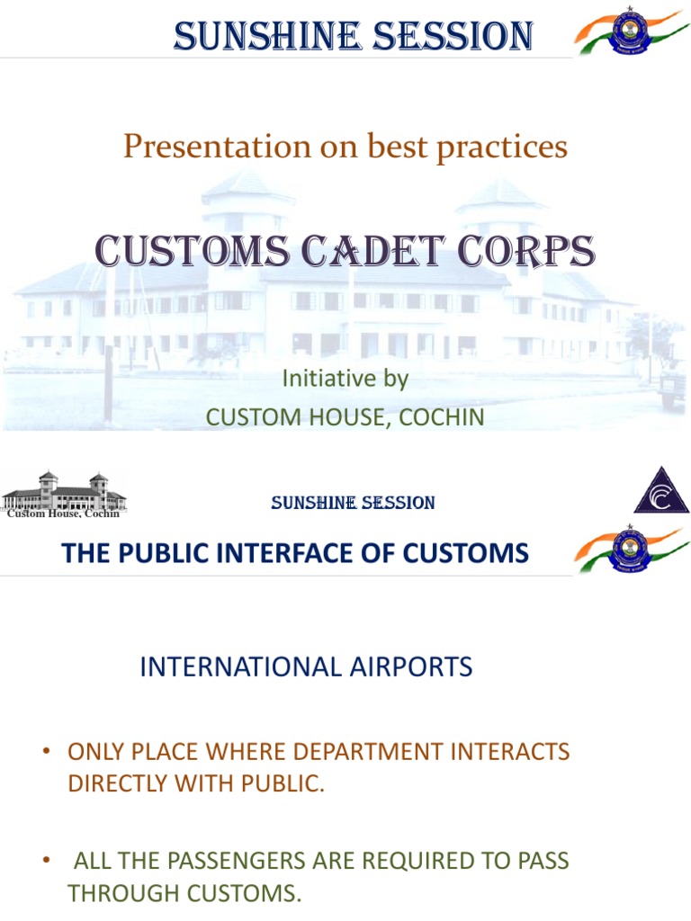 Customs Cadet Corps - by Customs Cochin | PDF | Customs | Port