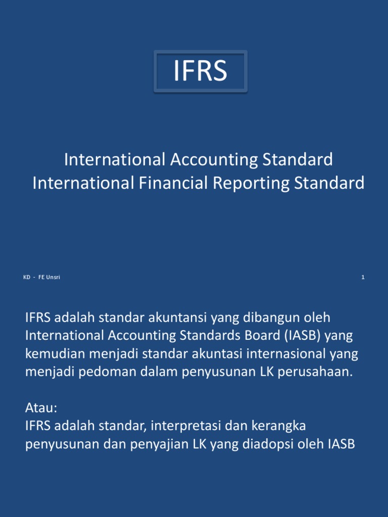 IFRS | PDF | Bisnis | Pengelolaan Keuangan & Uang