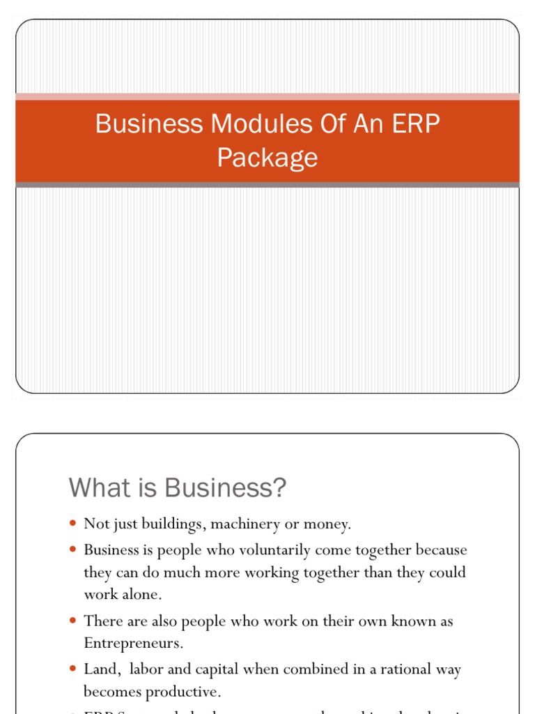 ERP System Module Overview | PDF | Enterprise Resource Planning | Inventory