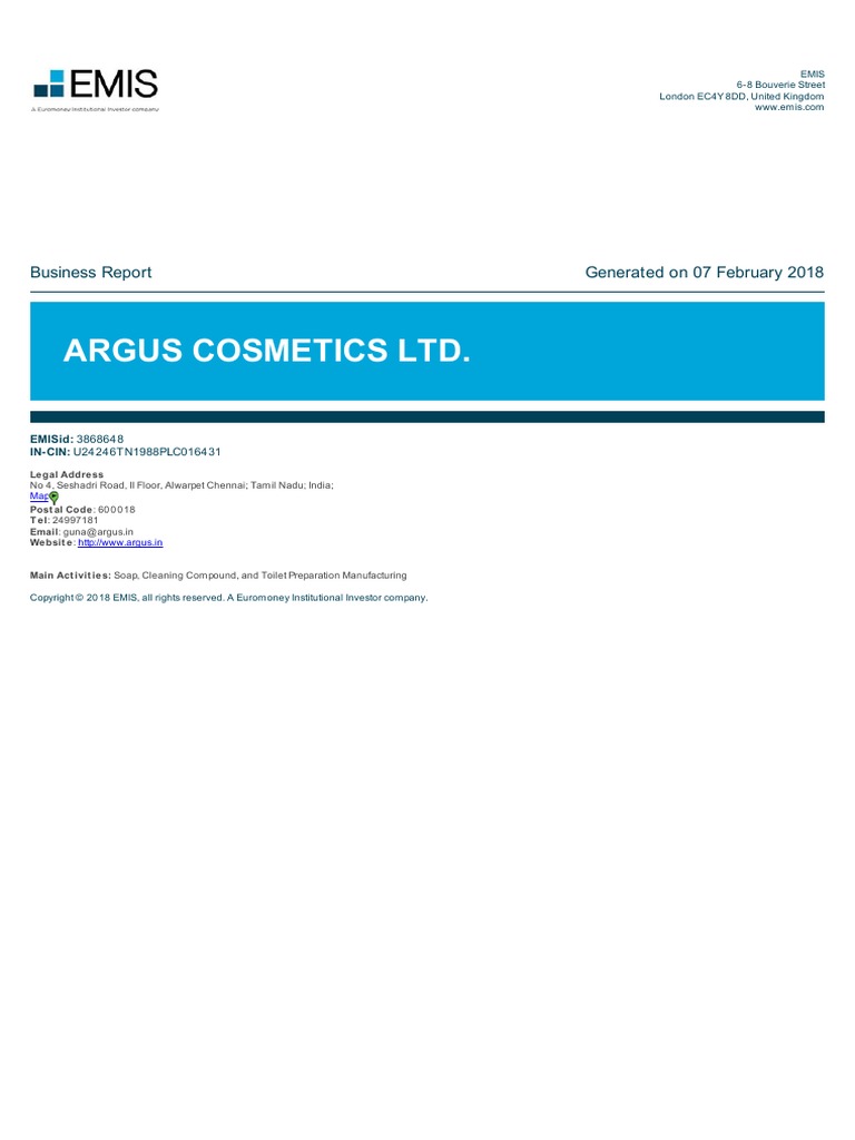 ARGUS | PDF | Equity (Finance) | Revenue