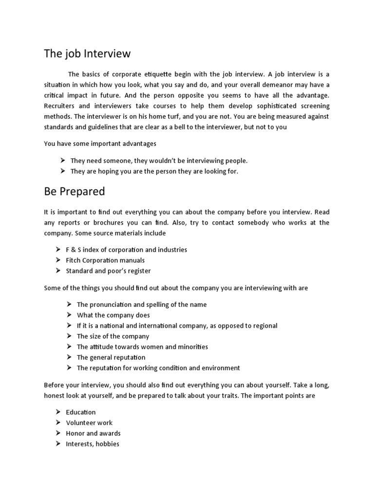 A Job Interview | PDF | Job Interview | Clothing