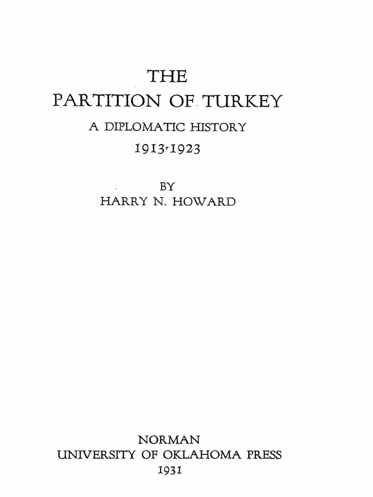 Harry N.HOWARD - The Partition of Turkey | PDF