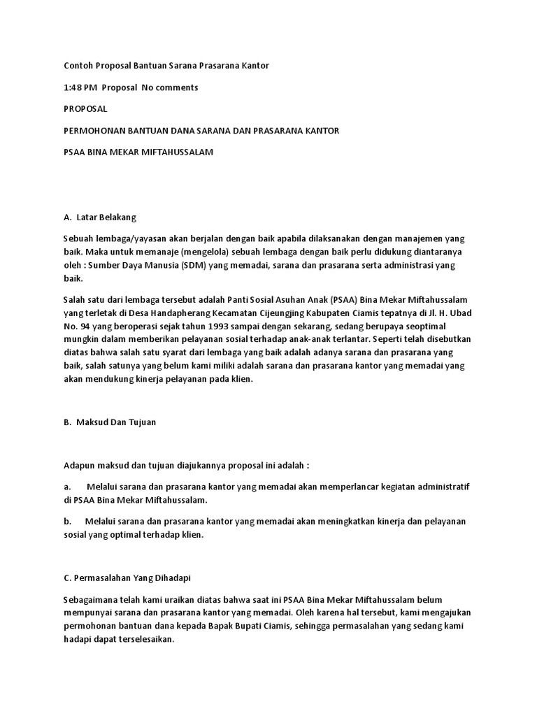 Proposal Permintaan | PDF