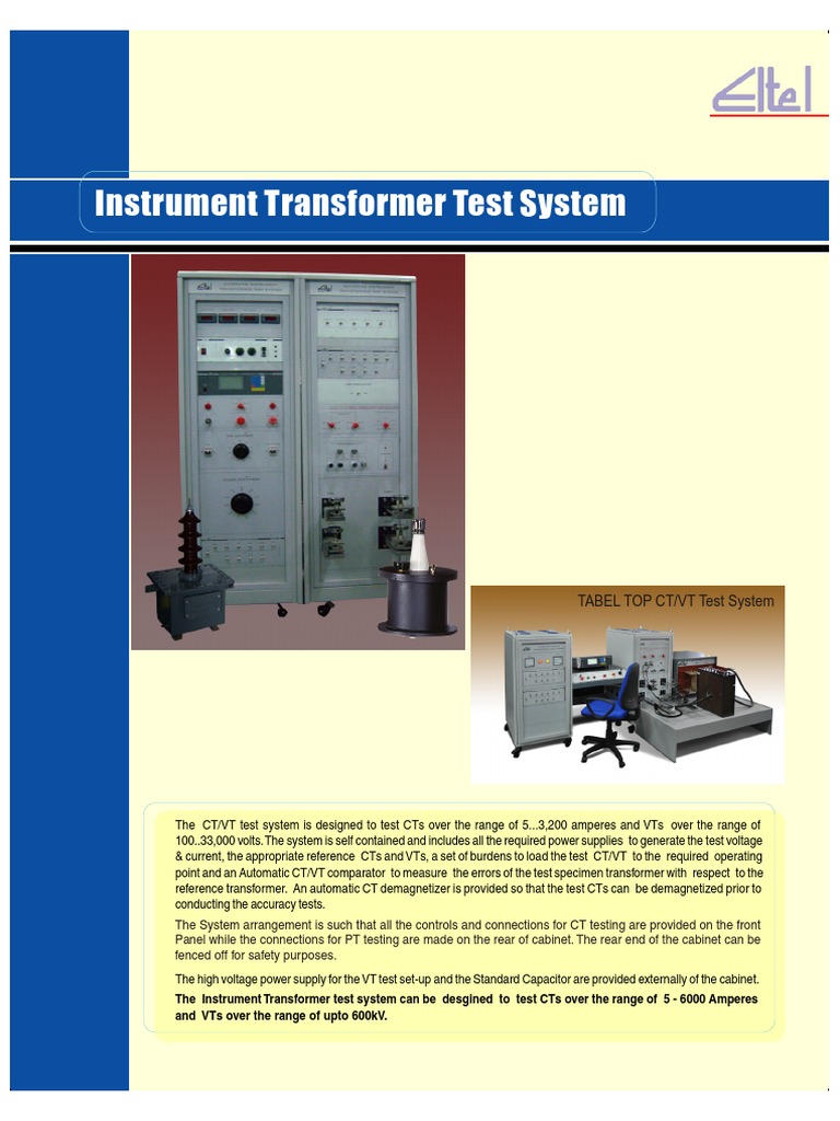 1 CT VT System | PDF | Transformer | Electrical Equipment