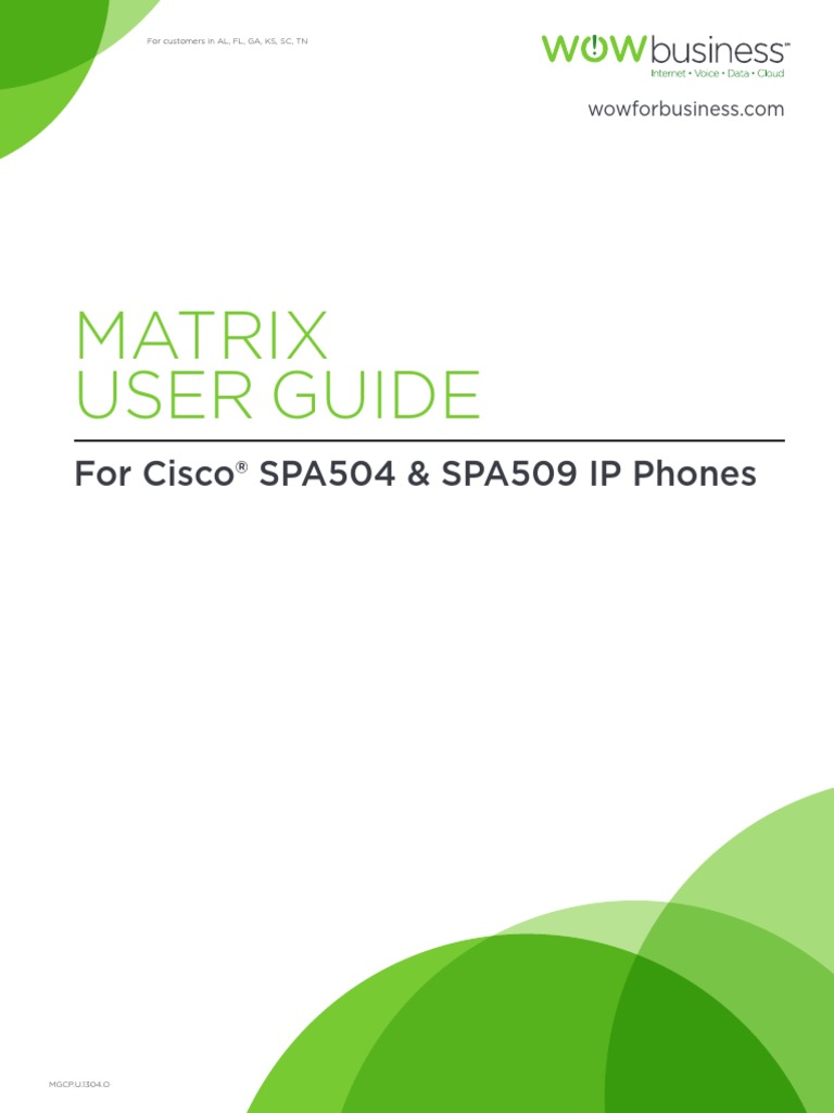Matrix User Guide | PDF | Conference Call | Telephone Matrix User Guide | PDF | Conference Call | Telephone