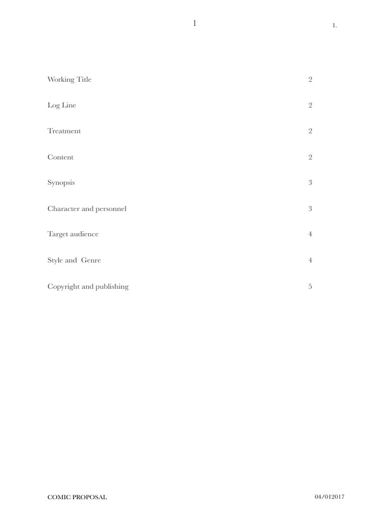 Comic Proposal | PDF | Superheroes | Dc Comics