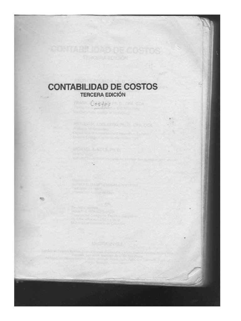 637 Contabilidad de Costos Libro Una | PDF | Industrias de servicio ...