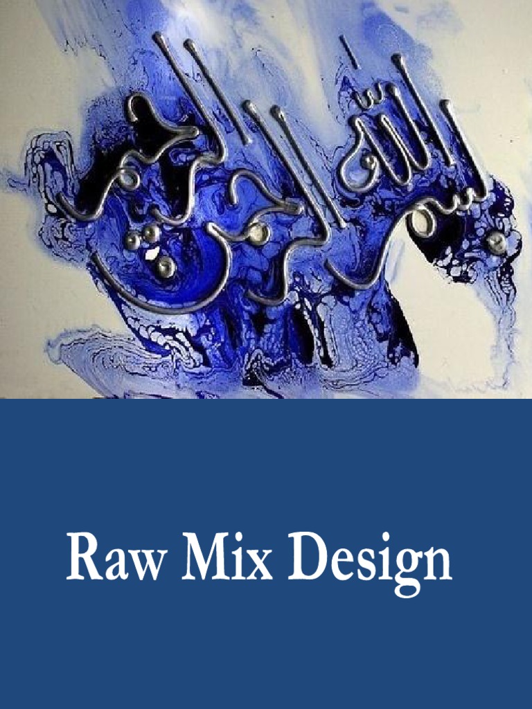 Raw Mix Design | PDF | Aluminium Oxide | Cement