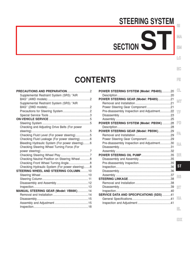 Frontier d22 - Sist Direccion | PDF | Steering | Airbag