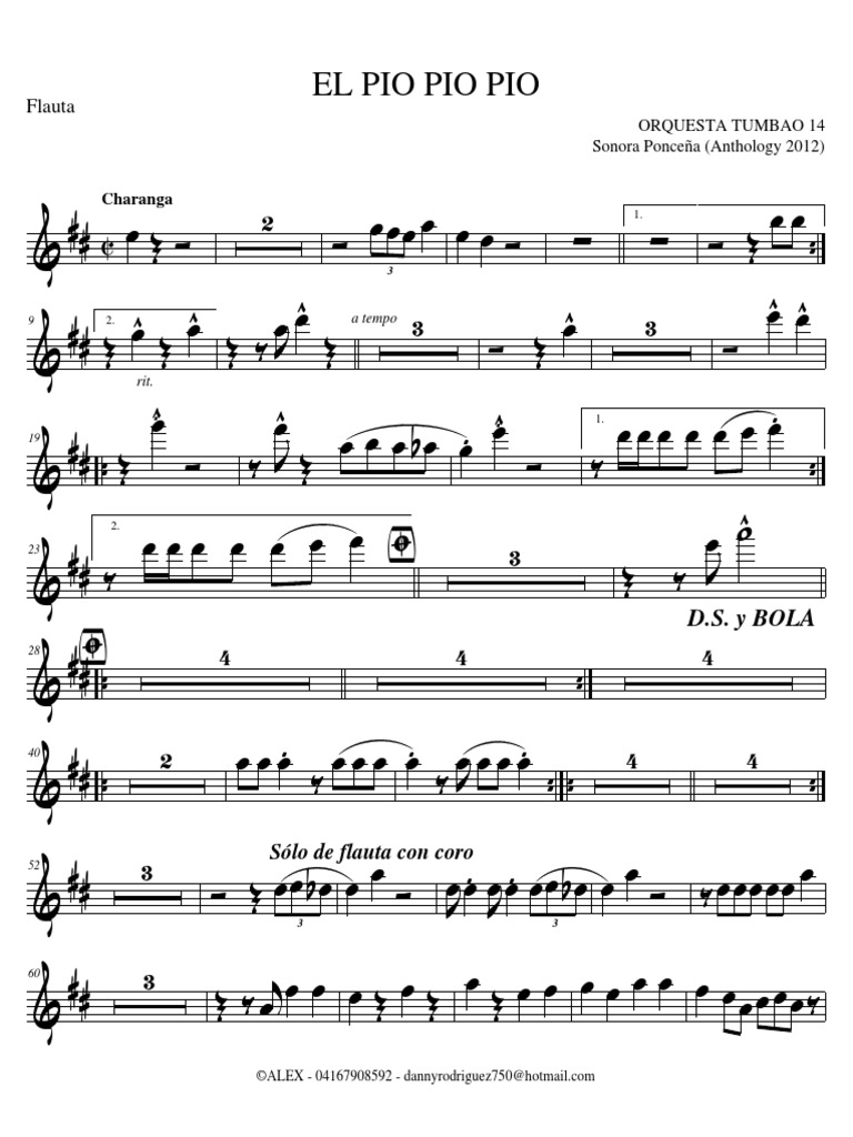 El Pio Pio Pio - Flauta PDF | PDF | Fonética | Fonología