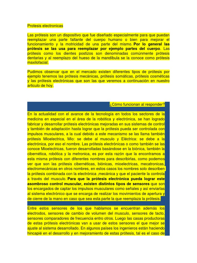 Prótesis Mioeléctricas Avanzadas | PDF | Célula madre | Músculo
