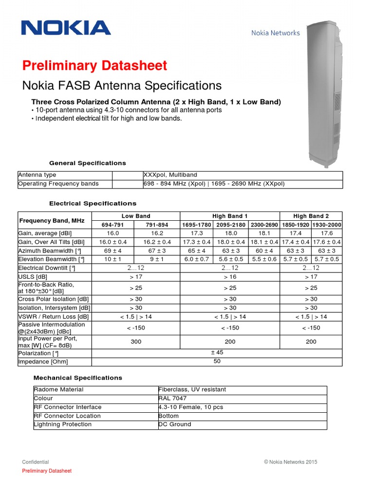 FASB-datasheet | Antenna (Radio) | Electrical Connector