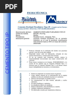 Ficha Tecnica Cemento Frontera Ip | PDF | Cemento | Materiales de construcción