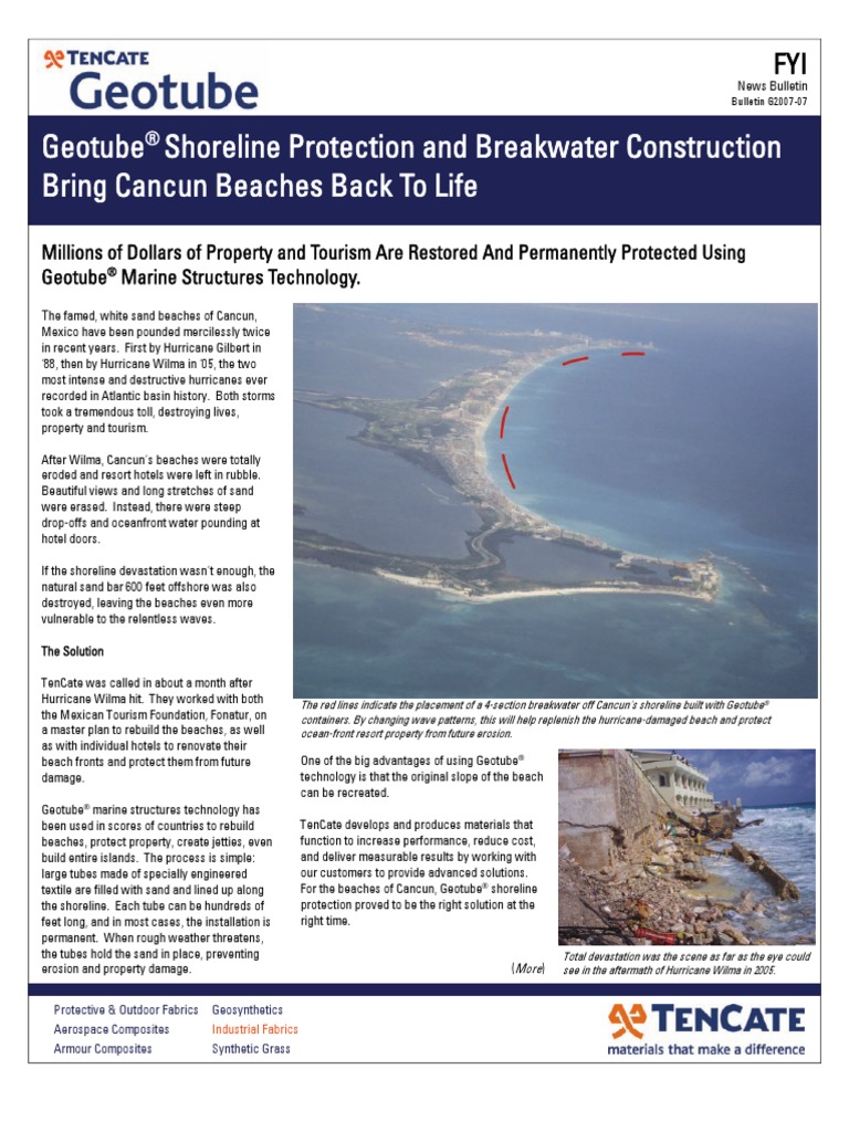 NB Geotube CancunBeaches PDF | PDF | Beach | Atlantic Hurricanes