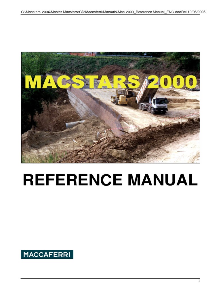 Macstars 2000 Reference Manual | PDF | Mechanics | Materials Science