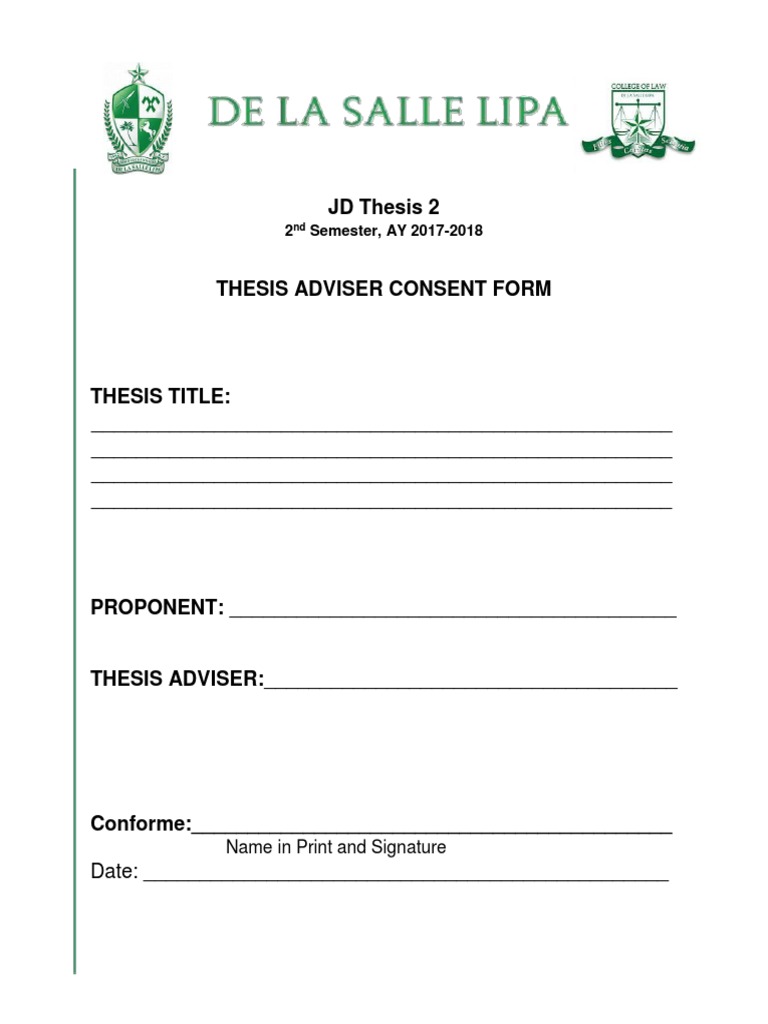 Adviser Consent Form | PDF