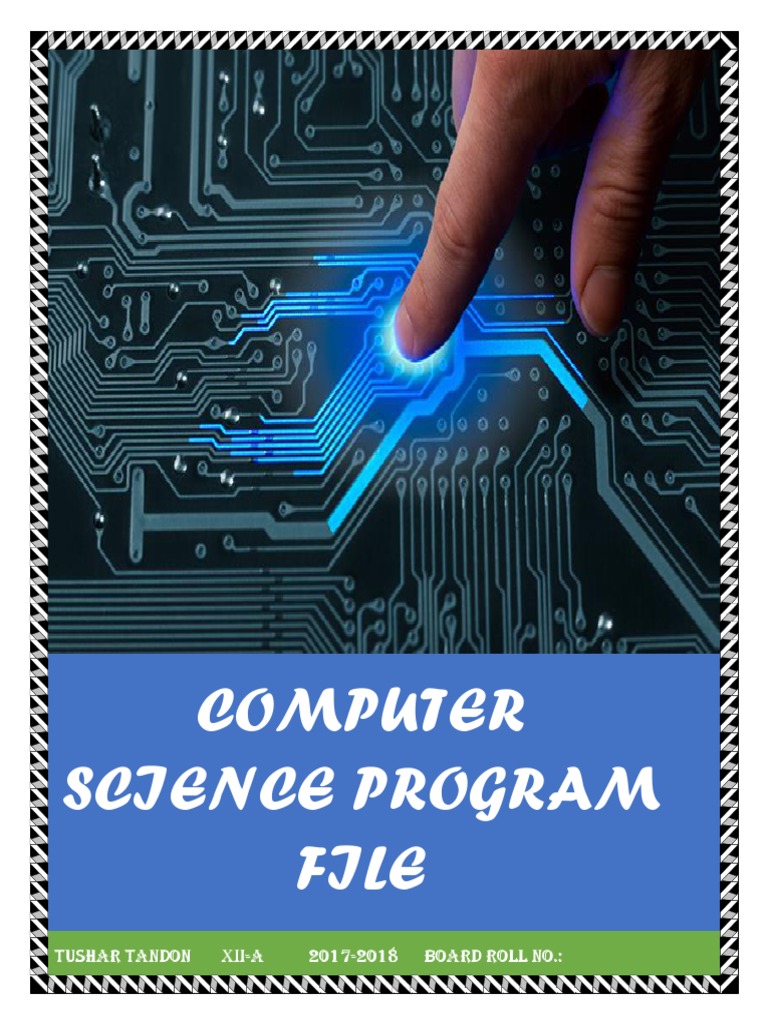 Cs Program File Class 12 | PDF | Array Data Structure | Matrix ...