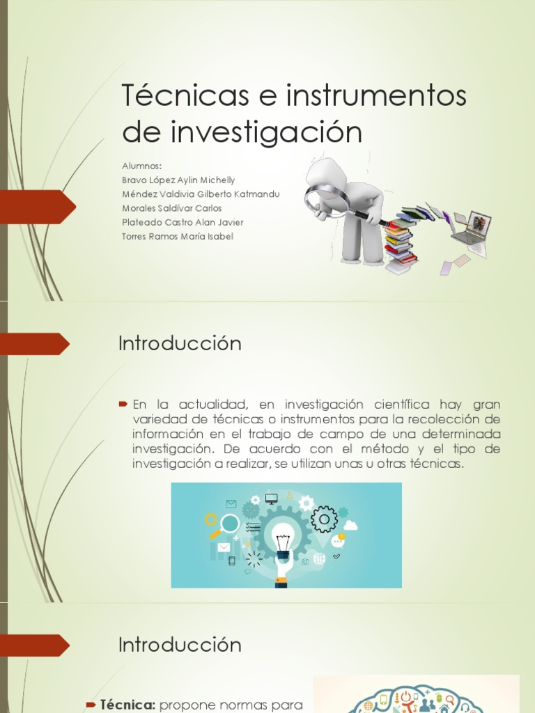 Técnicas e Instrumentos de Investigación | PDF | Método científico ...