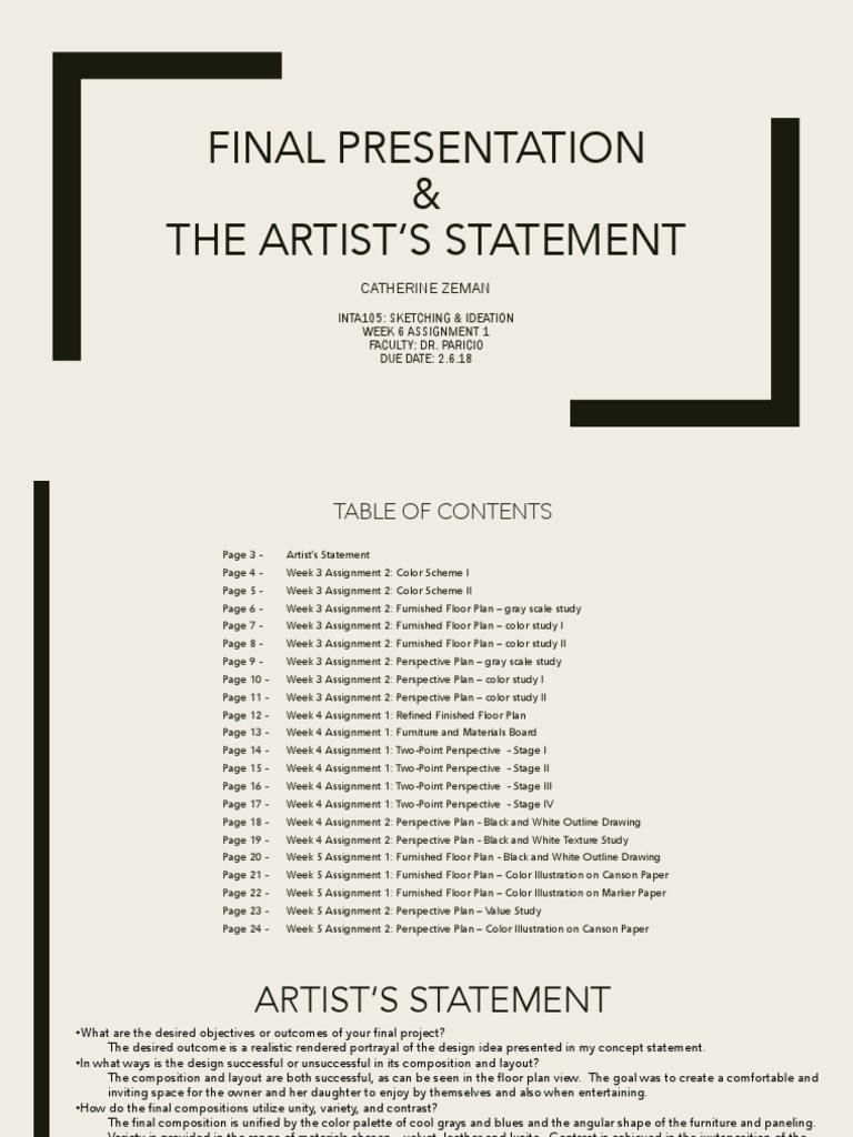 INTA105 W6A1 Zeman Catherine | PDF | Composition (Visual Arts) | Drawing