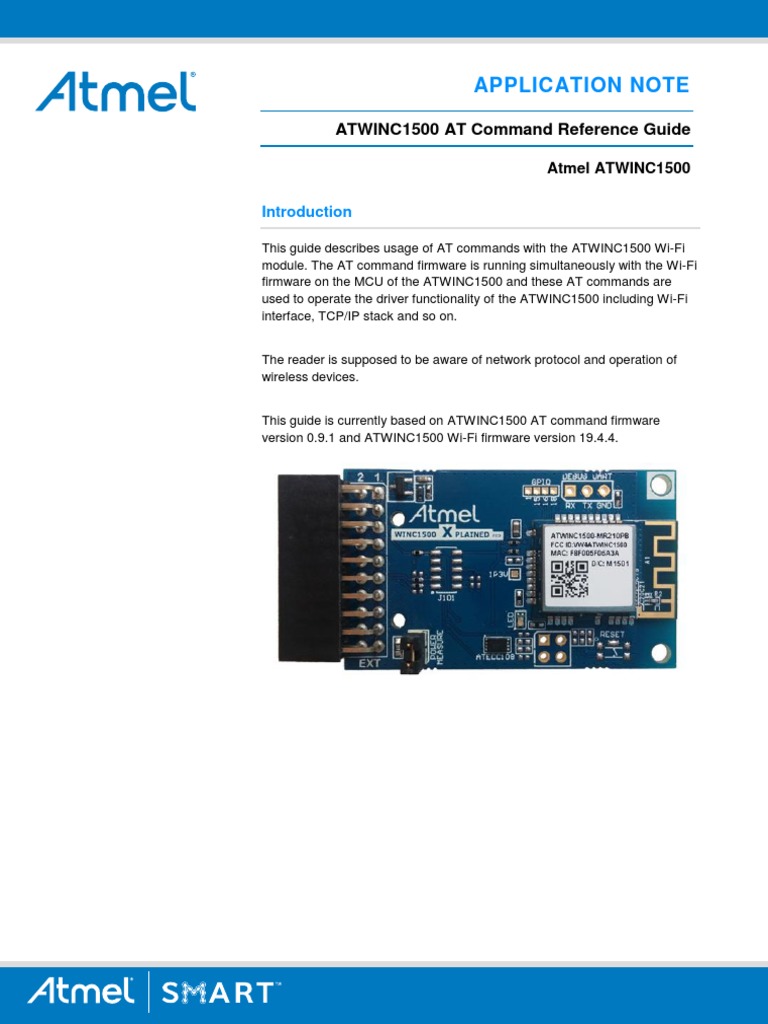 ATWINC1500 at Command Applicatio Note | PDF | Hypertext Transfer ...