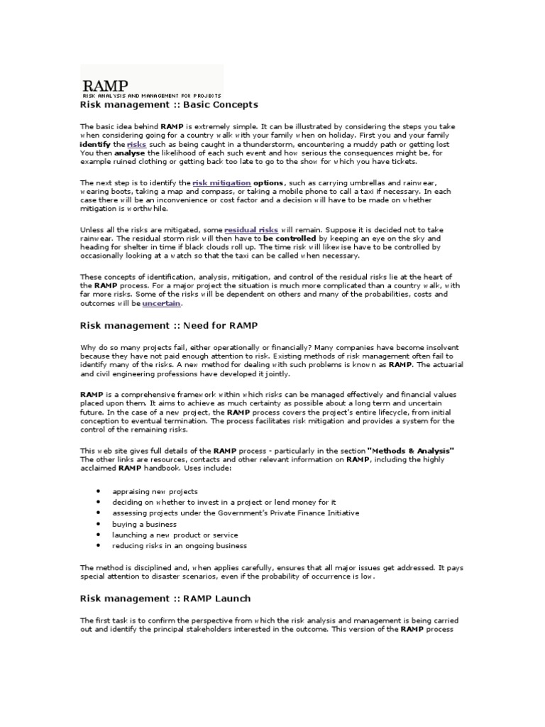 Risk Management:: Basic Concepts: Identify The | PDF | Internal Rate Of ...