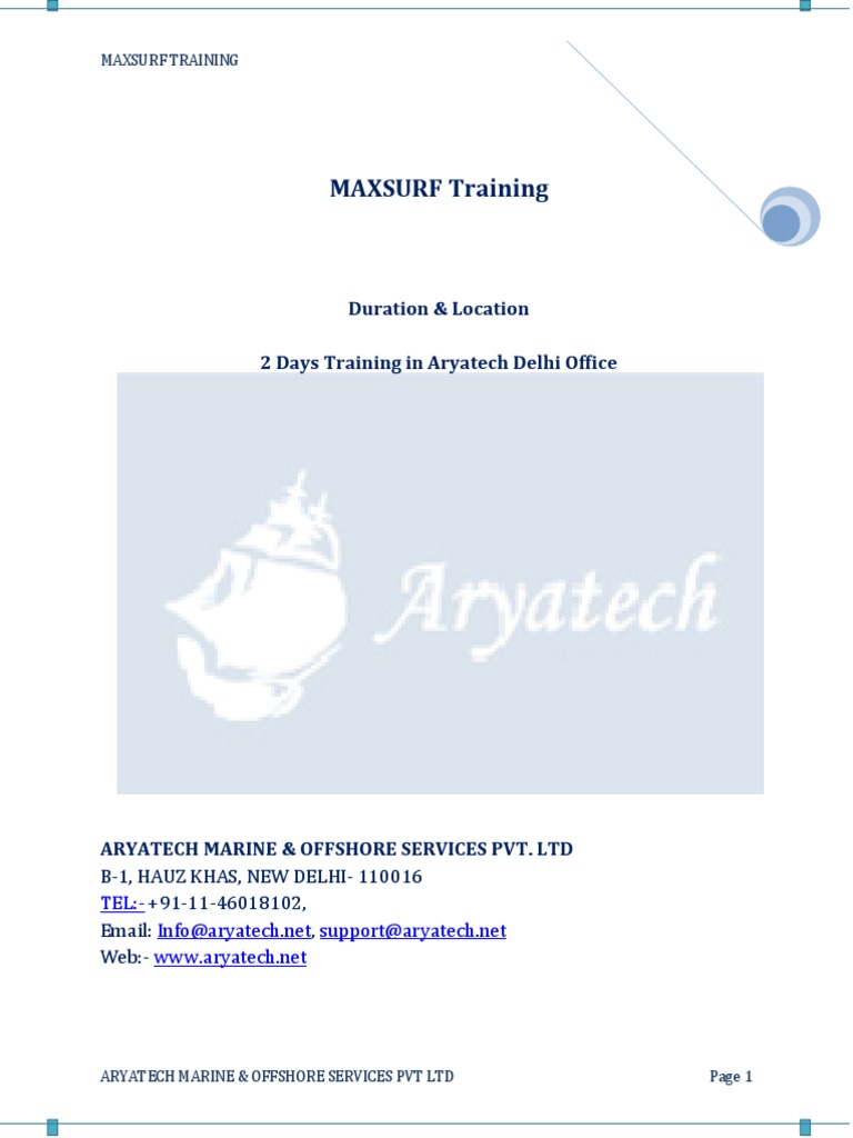 Maxsurf Training | PDF | Areas Of Computer Science | Computing