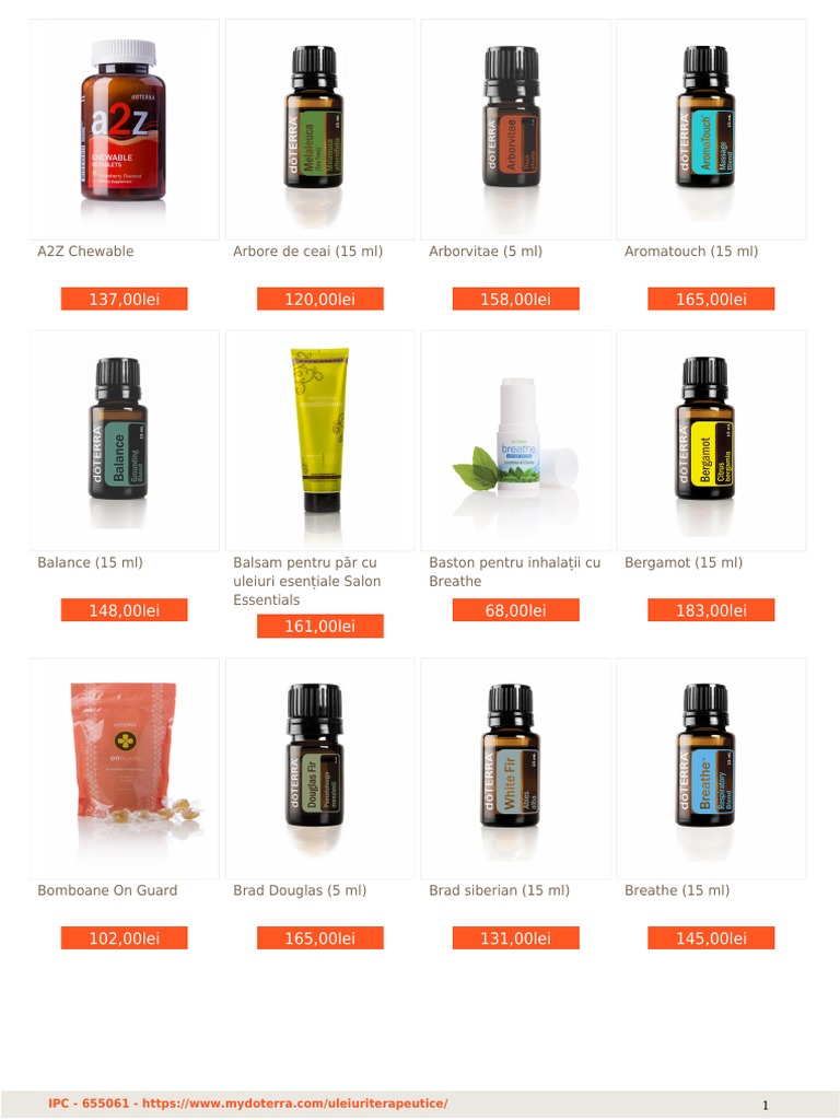 Catalog Produse Doterra PDF | PDF