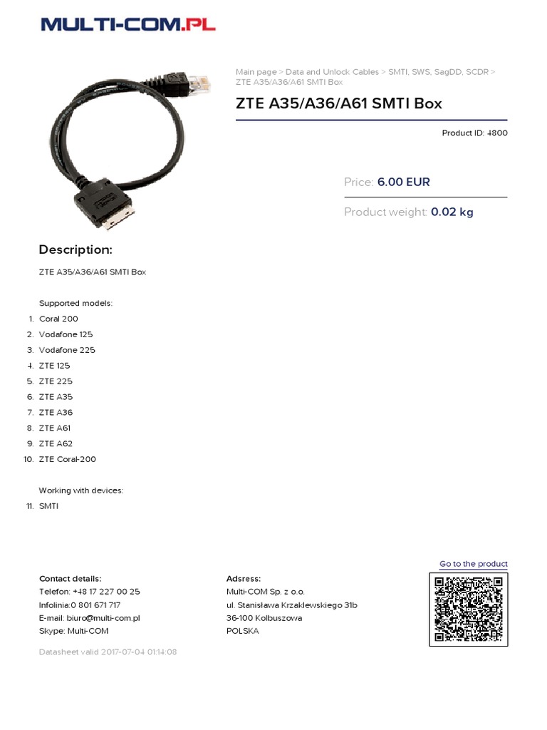 Zte A35 A36 A61 Smti Box en | PDF | Computers