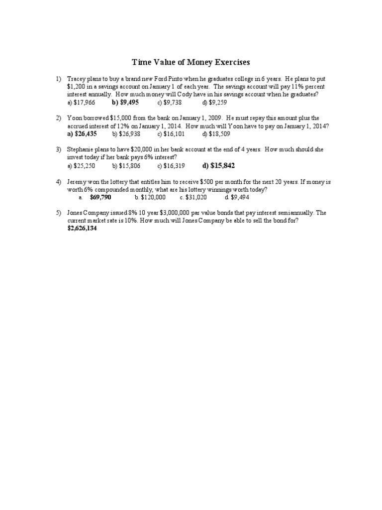 Bap Exam 3 Review Answers | PDF | Bonds (Finance) | Interest