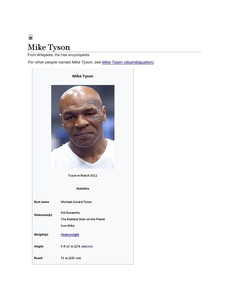 Mike Tyson | PDF | Mike Tyson | Boxers
