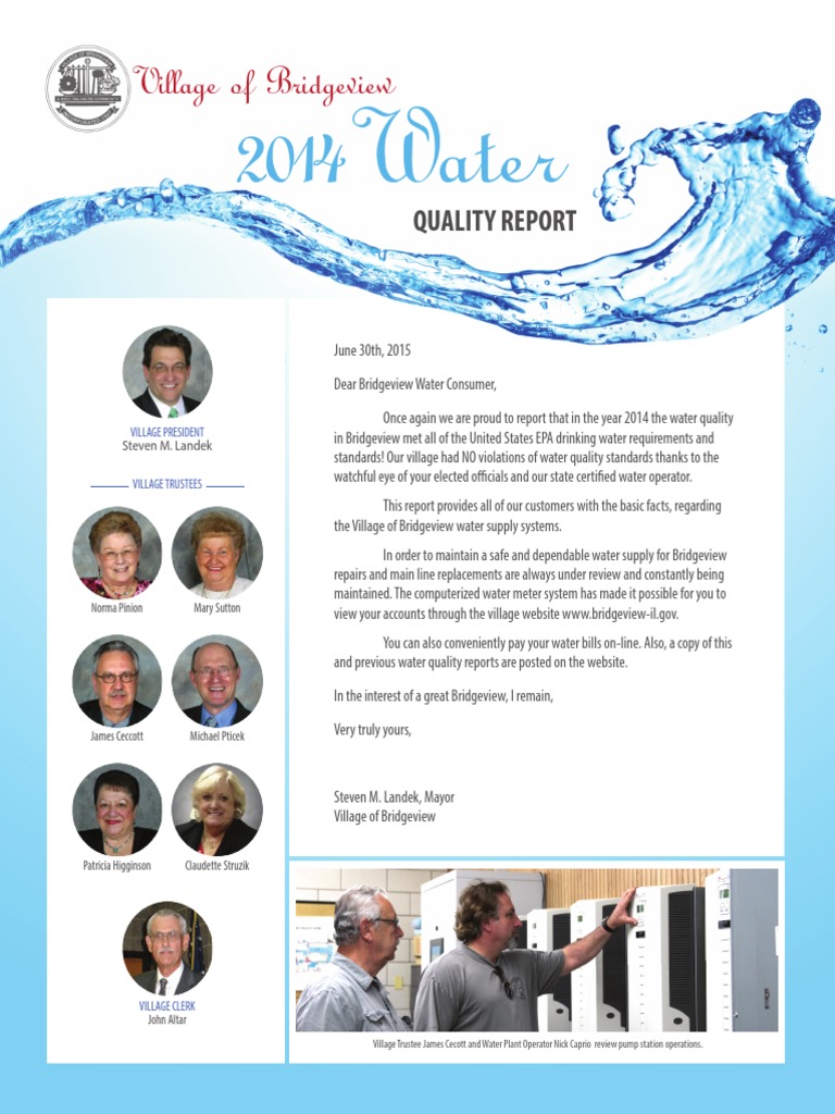 Water Quality Report 2014 | PDF | Drinking Water | Parts Per Notation