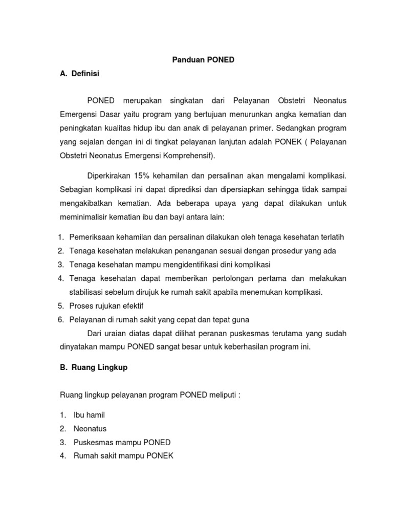 Panduan Poned | PDF