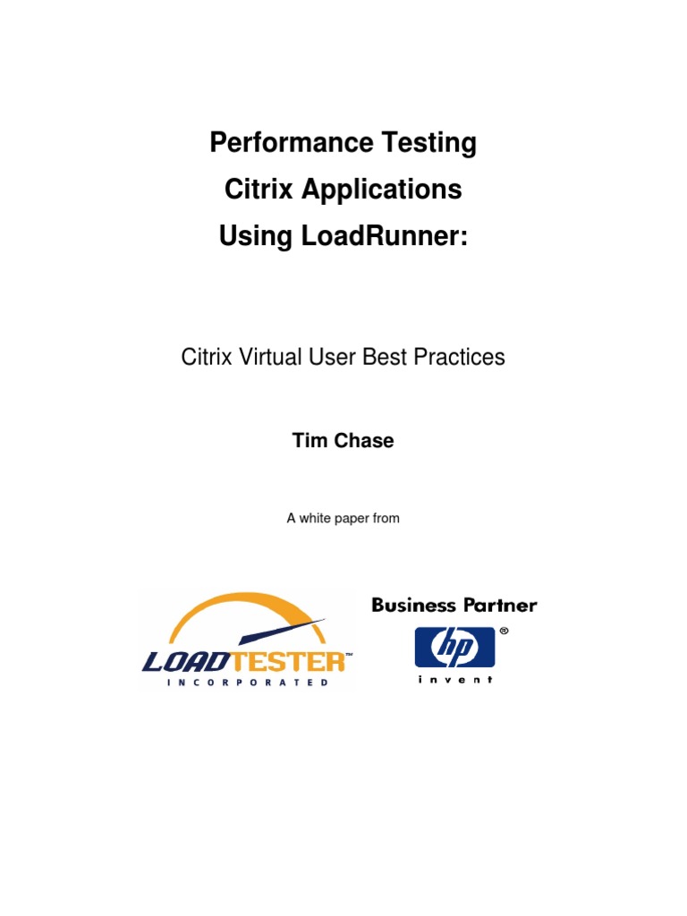 Performance Testing Citrix Applications | PDF