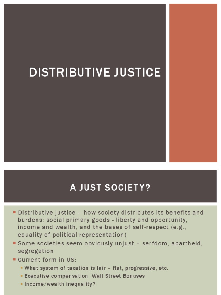 Distributive Justice | PDF | John Rawls | Justice