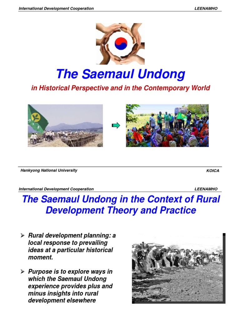The Saemaul Undong 1398821176131862 | PDF | Development Aid ...