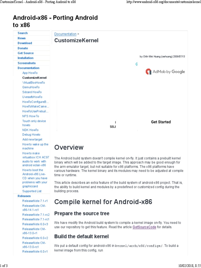 Customize Android x86 Kerne | PDF | Android (Operating System) | Kernel (Operating System)