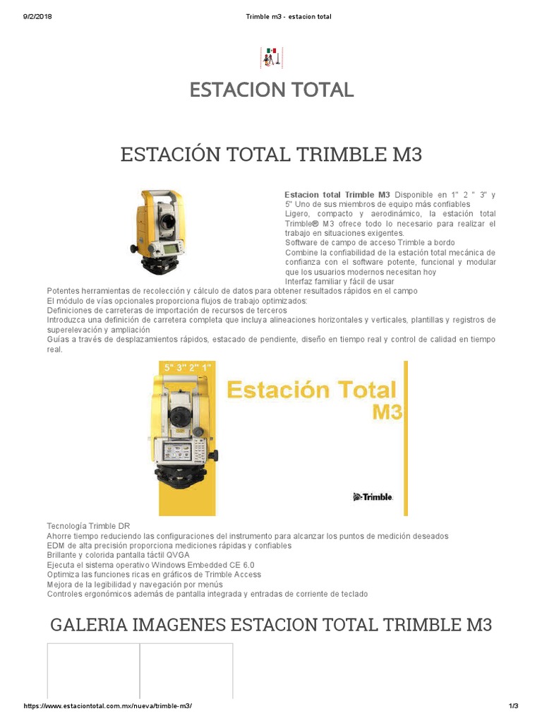 Trimble m3 - Estacion Total | PDF | Software | Informática