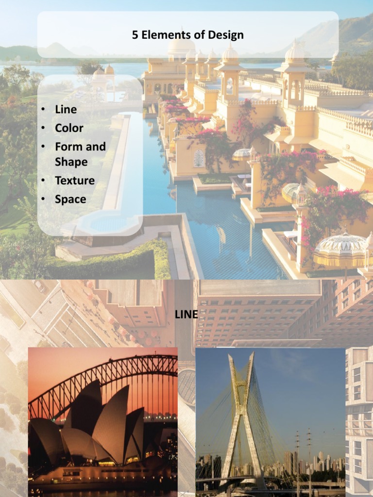 5 Elements of Design: - Line - Color - Form and - Texture - Space | PDF