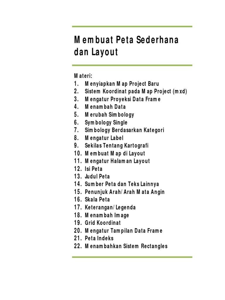 Panduan Membuat Layout Peta ArcGIS | PDF