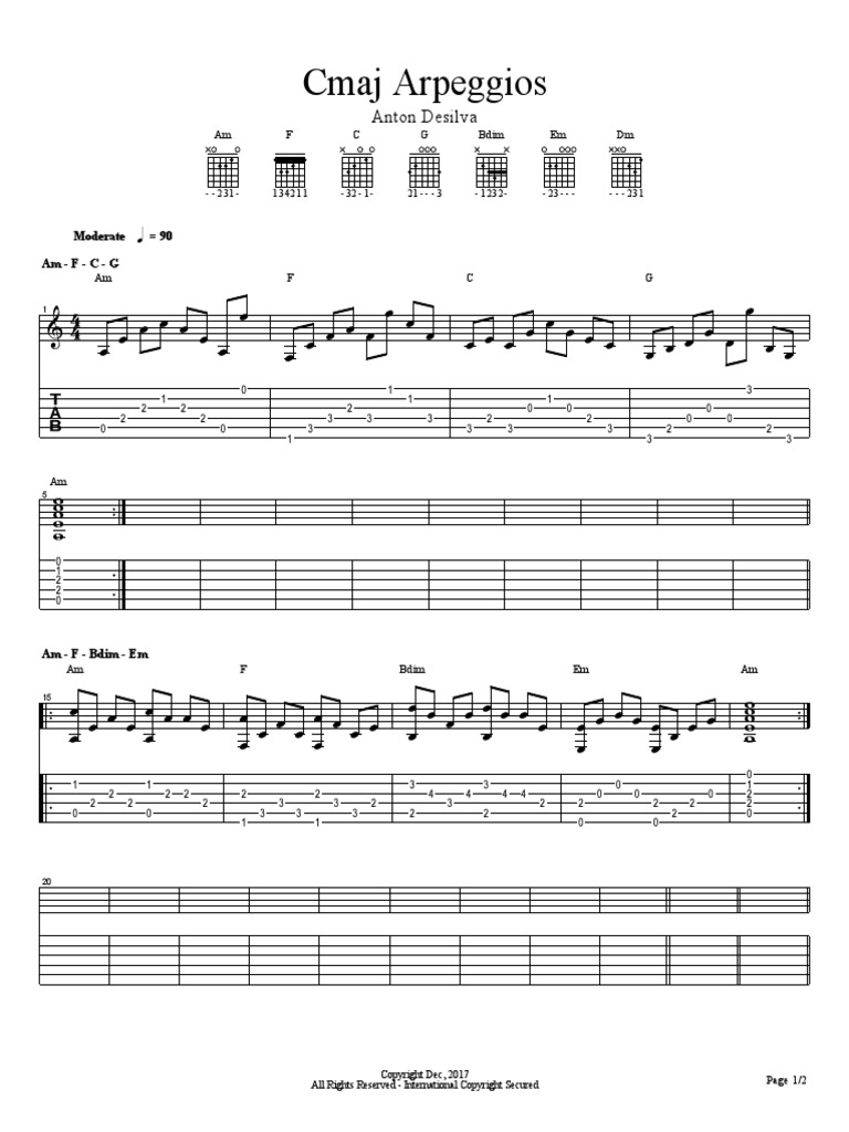 Cmaj Chord Progressions | PDF | Harmony | Elements Of Music