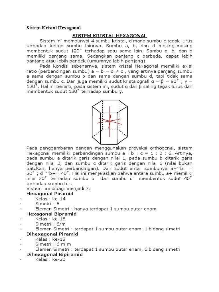 The Hexagonal Crystal System | PDF