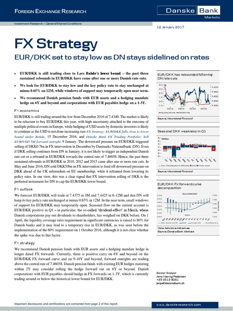 FX Strategy: EUR/DKK Set To Stay Low As DN Stays Sidelined On Rates ...