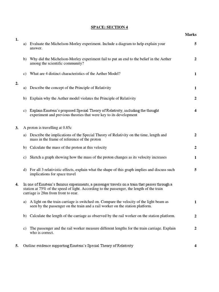 Understanding Einstein's Special Theory of Relativity Through Thought ...