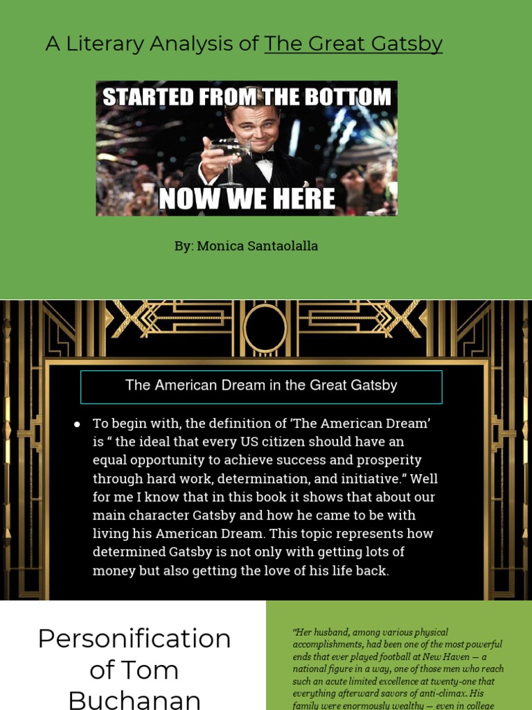 Gatsby Lit | PDF | The Great Gatsby | American Dream