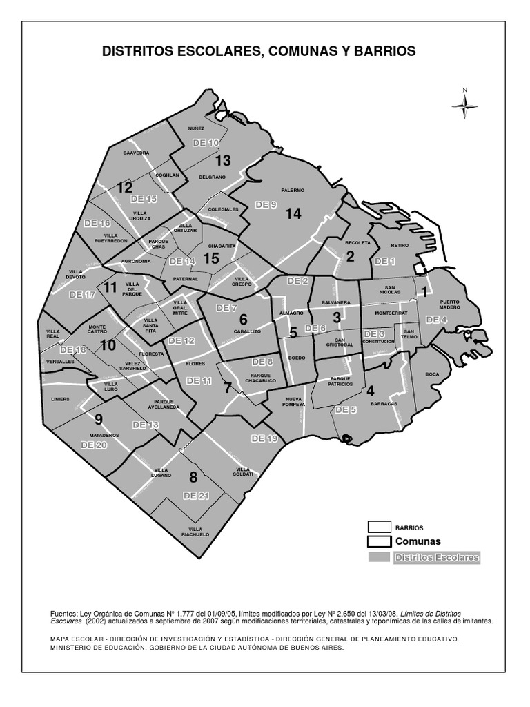 Mapa de Distritos Escolares CABA | PDF | Argentina | Buenos Aires