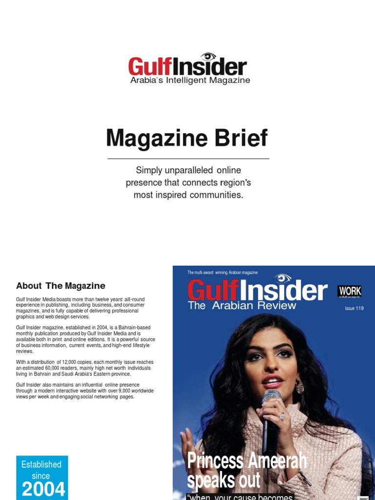 Magazine Brief: Arabia 'S Intelligent Magazine | PDF | Saudi Arabia ...