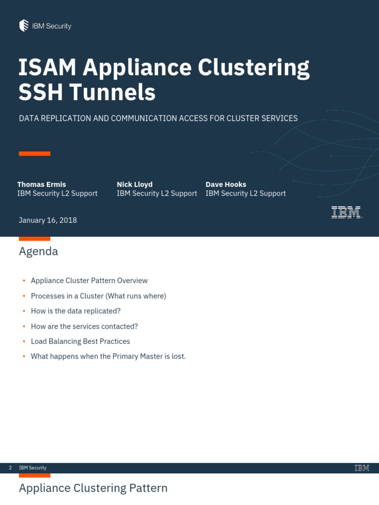 OpenMic ISAMApplianceClusteringSSLTunnels 16jan2018v2 | PDF | Load Balancing (Computing ...